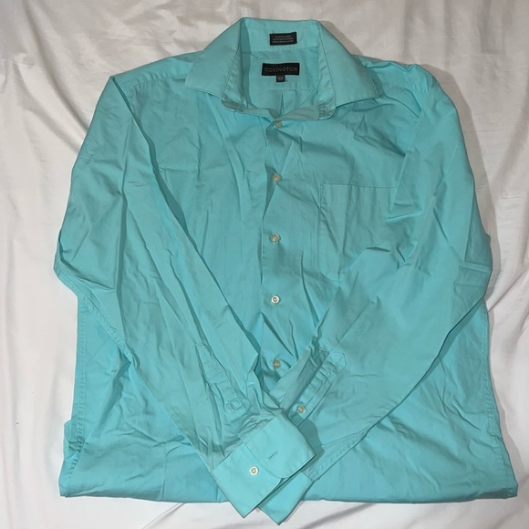 Covington | Shirts | Covington Mens Turquoise Long Sleeve Dress Shirt ...